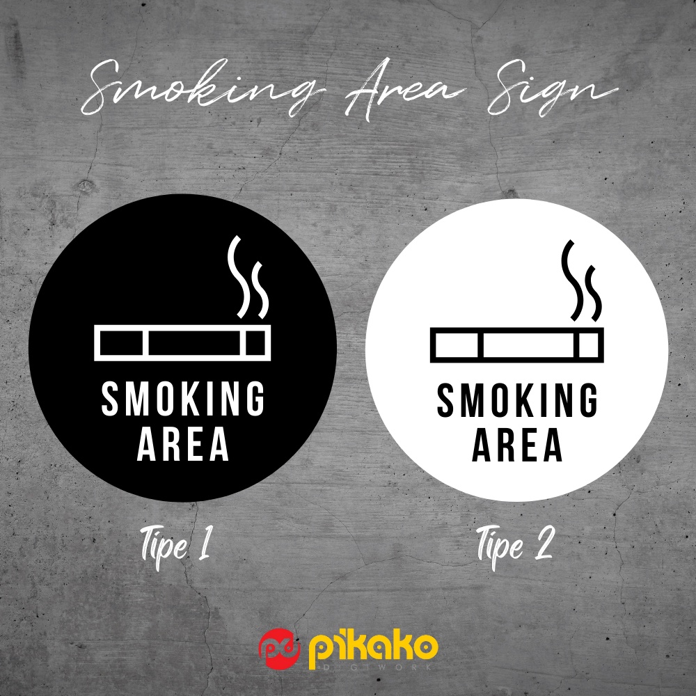 Jual Sign Board Signage Acrylic Papan Akrilik Smoking Area Tempat ...