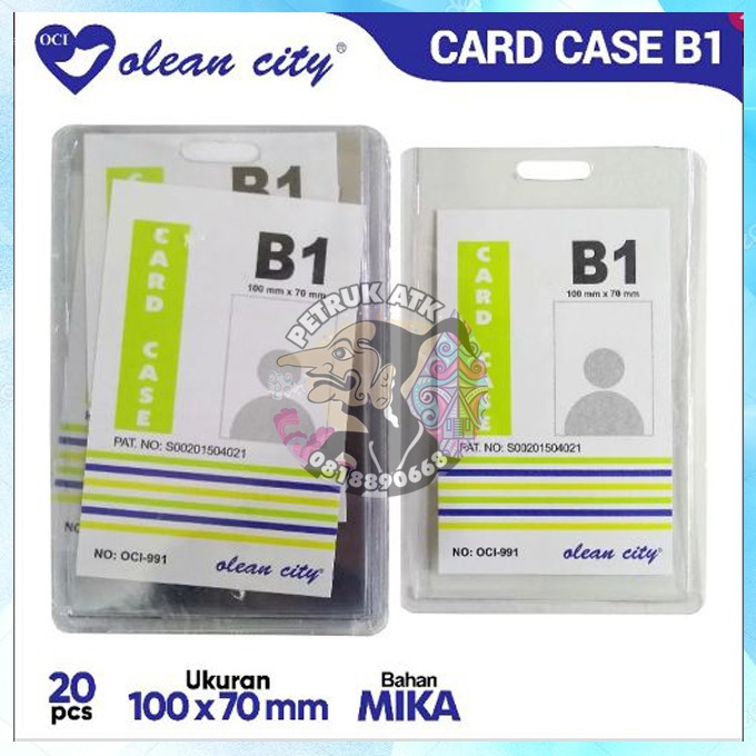 Jual [PAK] ID CARD NAME TAG / CARD CASE / MIKA ID CARD UKURAN B1 OCI OLEANCITY (20 LEMBAR ...