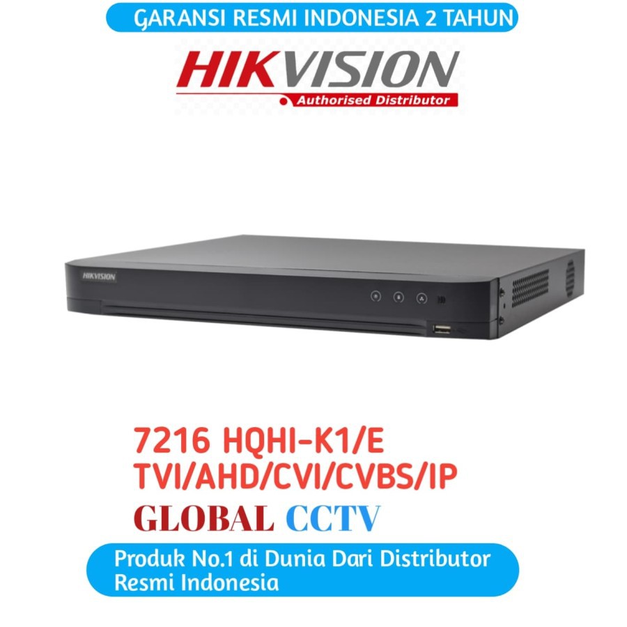 Jual DVR 16 CHANNEL HIKVISION 7216 HQHI-K1/E TURBO HD DVR | Shopee ...