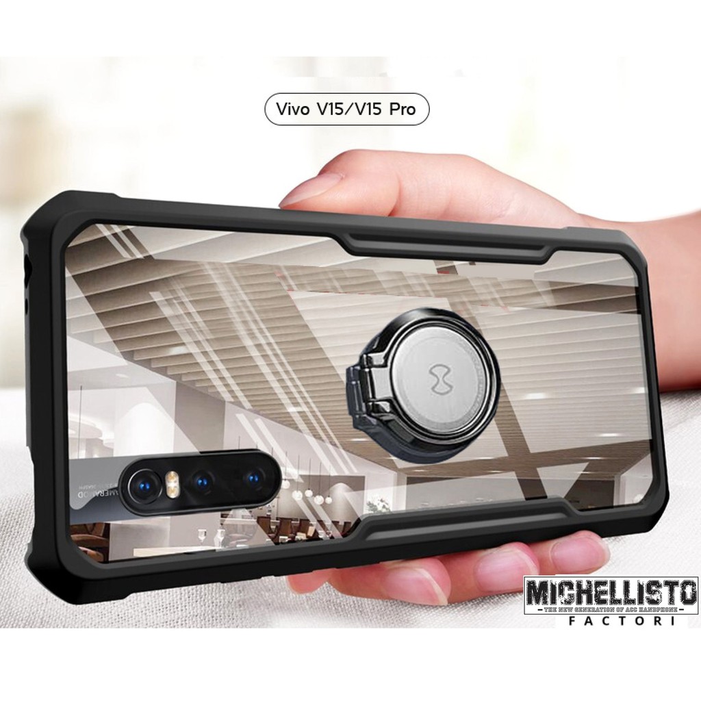 Jual Case Vivo V15 - V15 PRO Ring Transparan CLEAR SERIES Casing Bening Armor Shoockproof ...