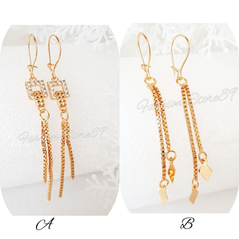 Jual Anting Jurai Panjang Perhiasan lapis emas 18k Xuping yaxiya anting dewasa jurai | Shopee ...