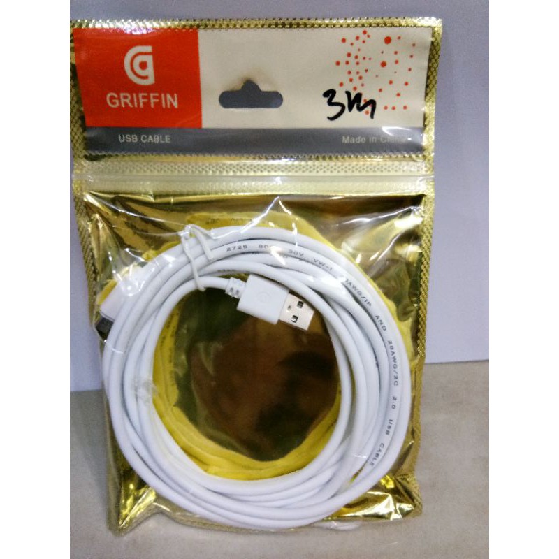 Jual USB CABLE GRIFFIN 3 METER | Shopee Indonesia