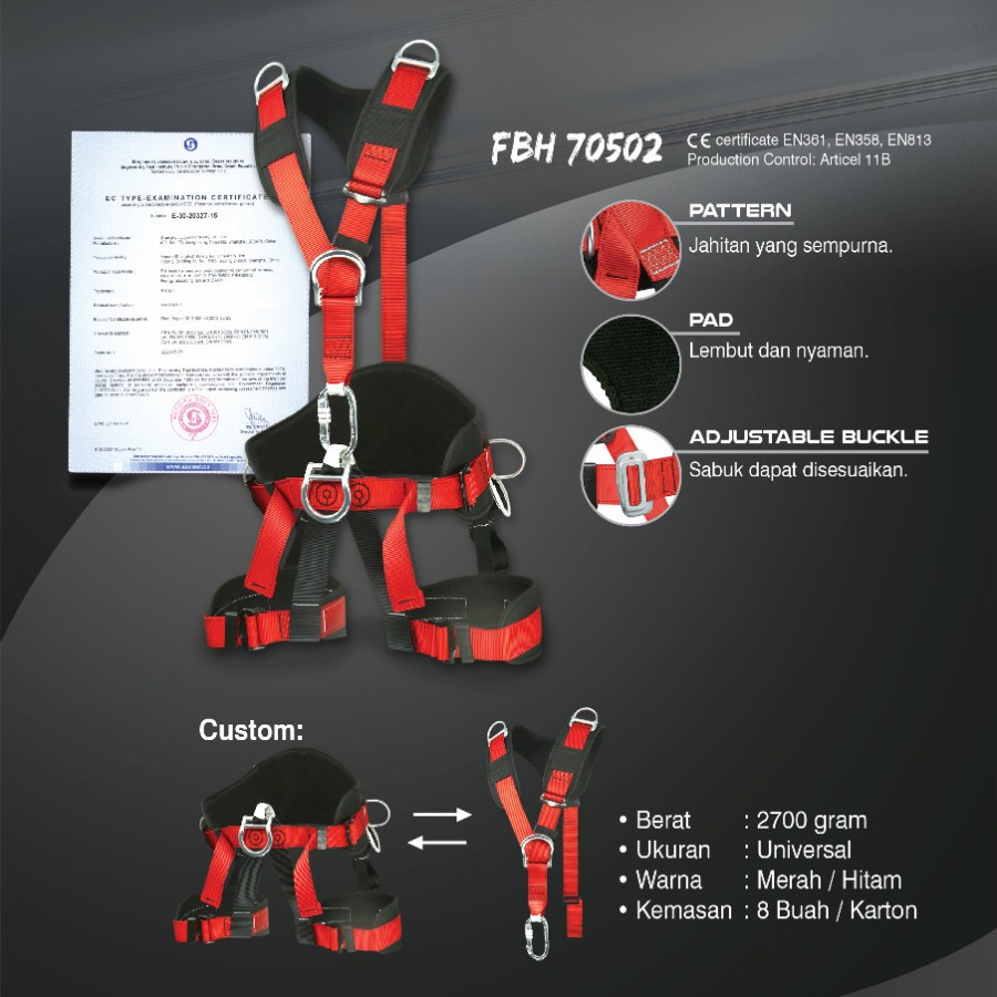 Jual FULLBODY HARNESS A-STABIL / HARNES A-STABIL 70502 ORIGINAL ...