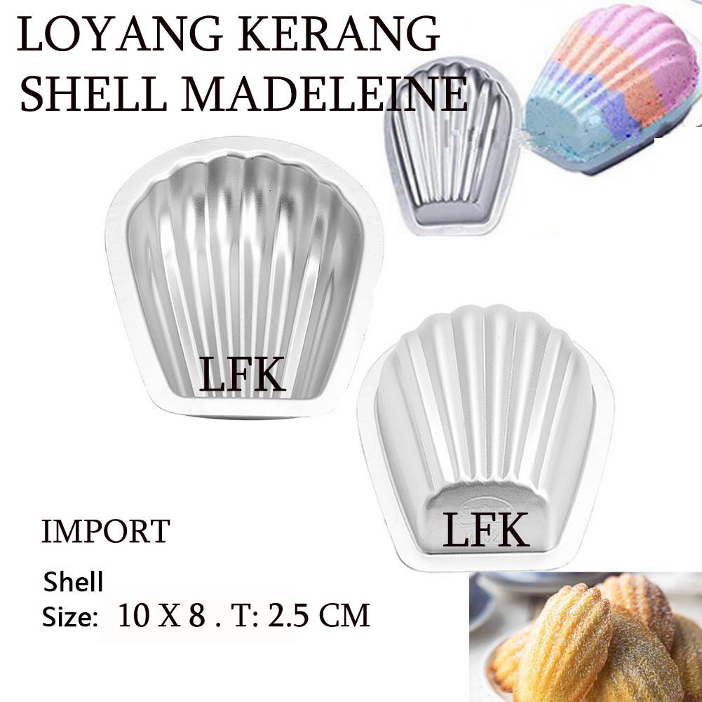 Jual LY LOYANG SHELL KERANG 10CM ALUMINIUM SHELL LAUT MADELEINE KUE ...