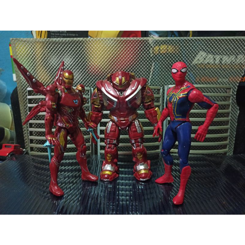 Jual mainan anak ironman figure Hulk buster spiderman set 3 bh | Shopee ...