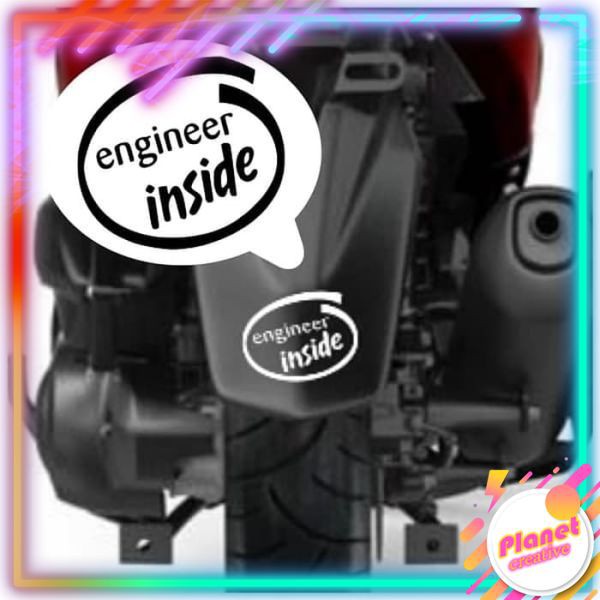 Jual Stiker Motor Unik Lucu Cutting Sticker Engineer Inside | Shopee ...