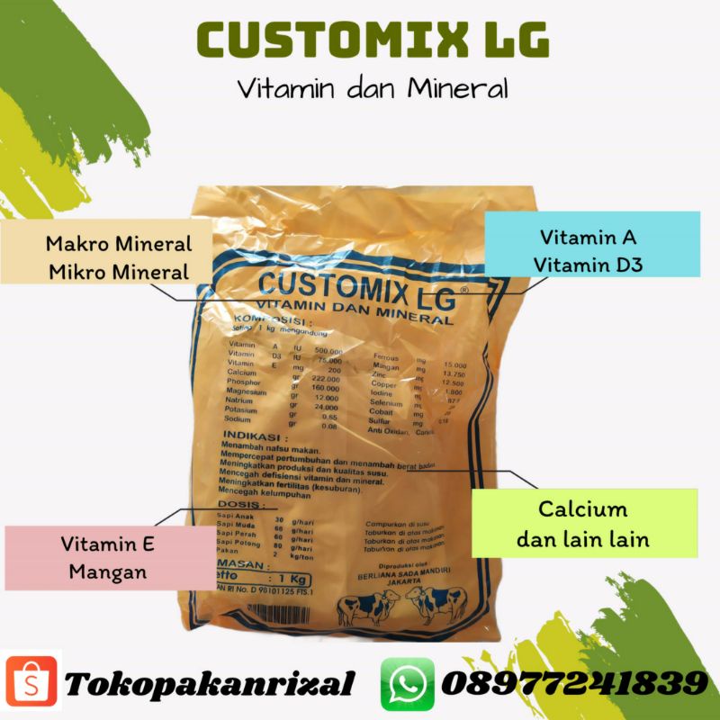 Jual Customix LG mineral sapi 1kg | Shopee Indonesia