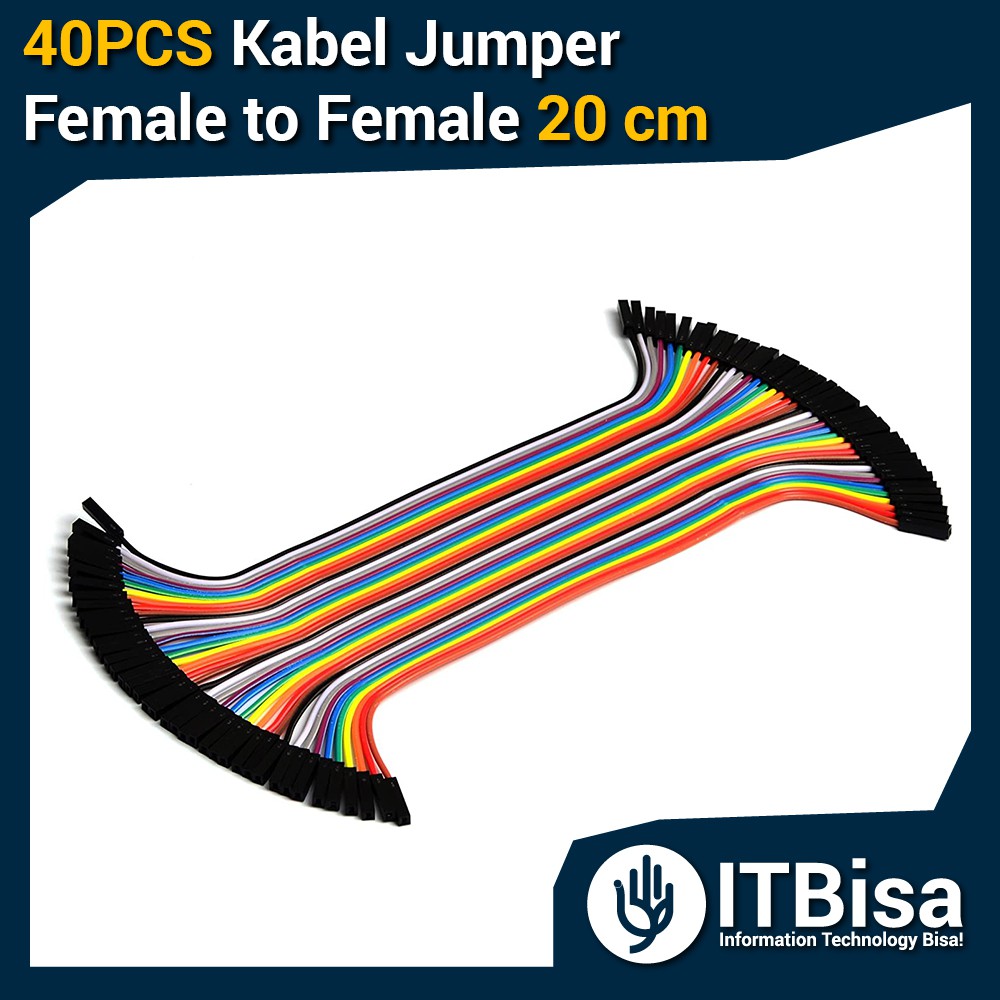 Jual ITBisa - 40PCS Kabel Jumper Dupont 20cm Female to Female (F-F) 2 ...