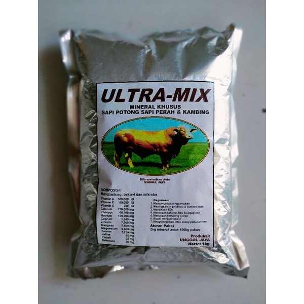 Jual ULTRA-MIX 1 Kg - Mineral Khusus Sapi Potong/Sapi Perah/Kambing ...