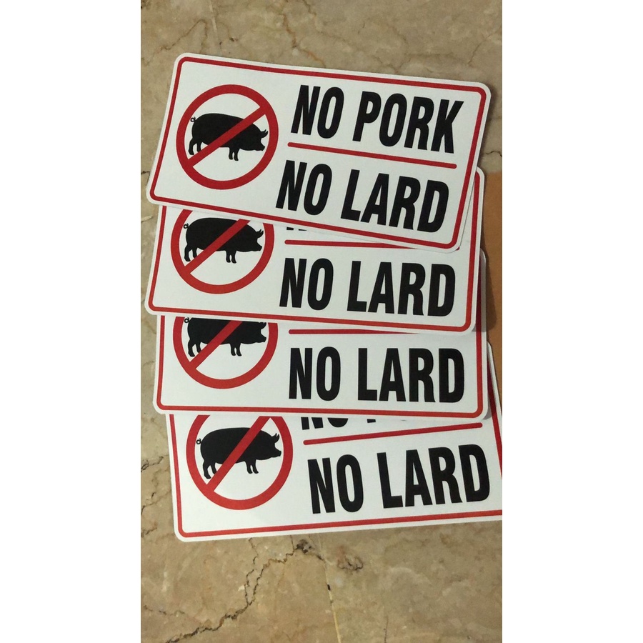 Jual STIKER VINYL NO PORK NO LARD | Shopee Indonesia