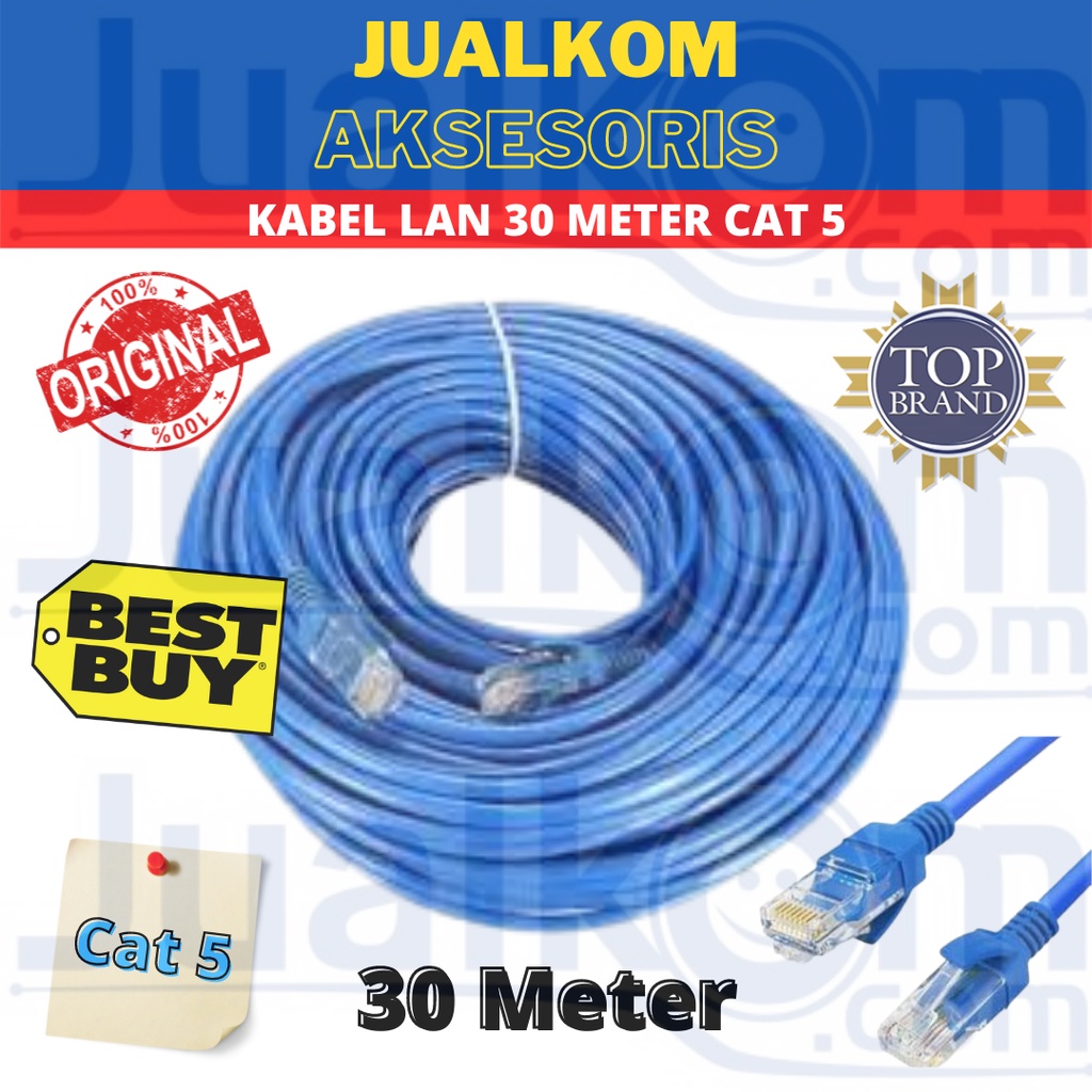 Jual KABEL LAN 30 METER CAT 5 | Shopee Indonesia