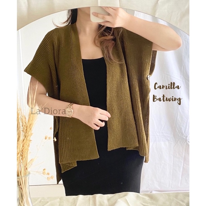 Jual OUTER RAJUT CAMILLA BATWING/CARDIGAN RAJUT OVERSIZE MOTIF ROMPI KELELAWAR/BATWING RAJUT ...