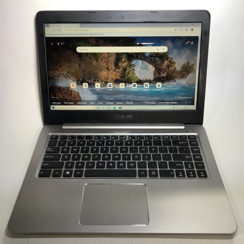 Laptop Gaming Editing Render Asus K401U i7 gen 6 Dual Vga Nvidia 940MX 8 256