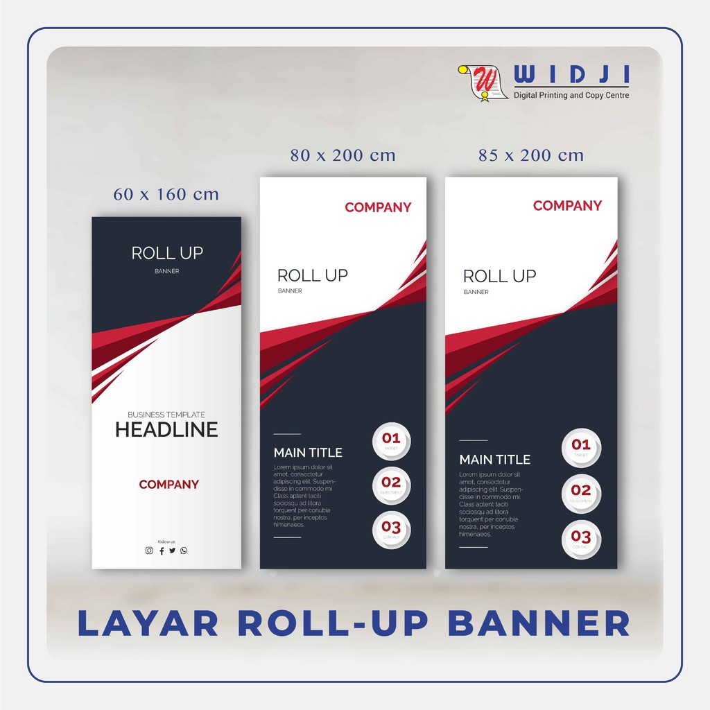 Jual Print / Cetak Layar/Tampilan Roll-Up Banner Ukuran 60X160 / 80X200 / 85X200 Bahan Luster ...