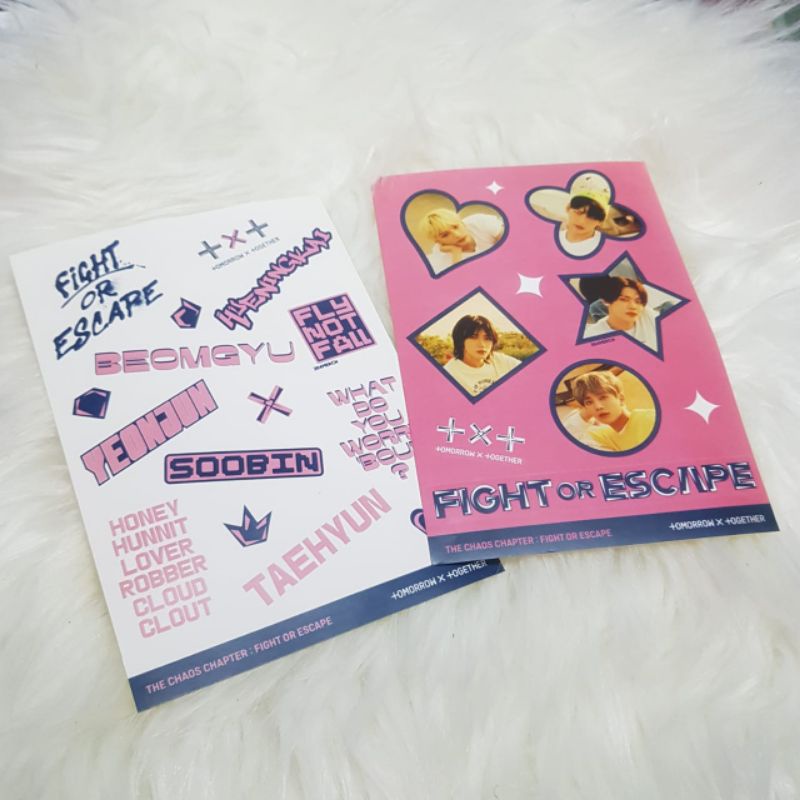 Jual TXT Fight or Escape Album Benefits Sticker Unofficial | Shopee ...