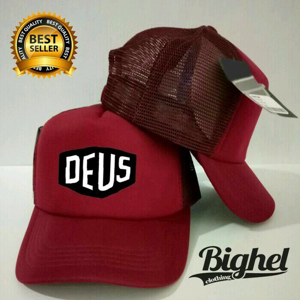 Jual TOPI TRUCKER DEUS MERAH MAROON | Shopee Indonesia