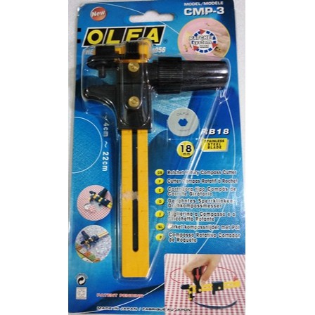 Jual Cuter memotong lingkaran Circle Cutter Olfa CMP-3 RB 18 mm untuk memotong lingkaran up to ...