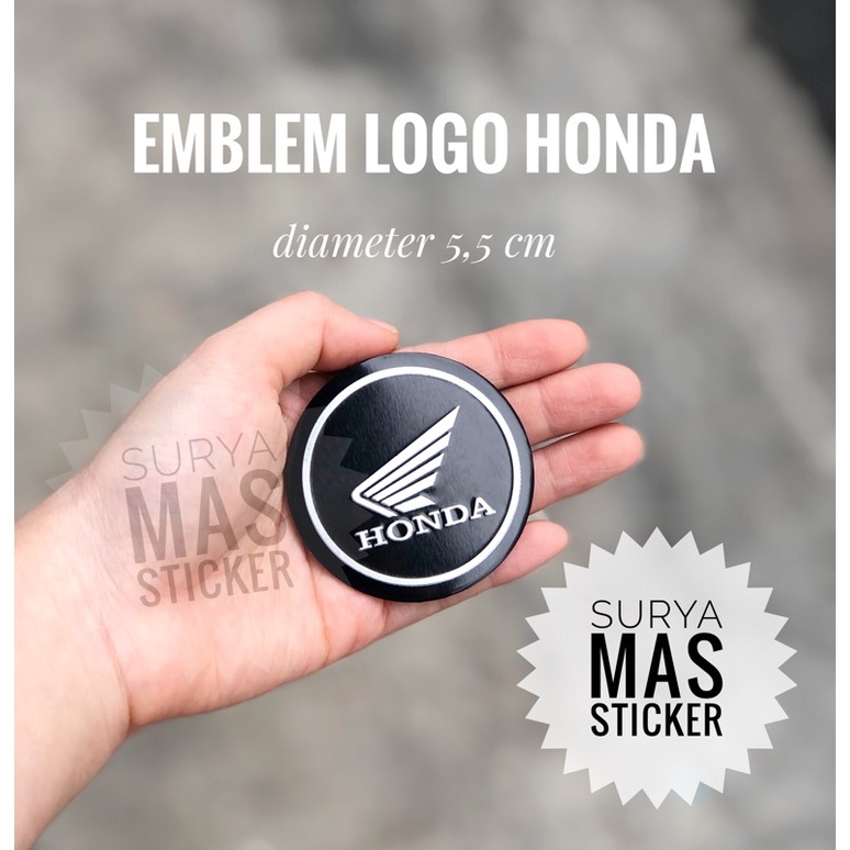 Jual stiker emblem logo honda bulat wing sayap metal 3d | Shopee Indonesia