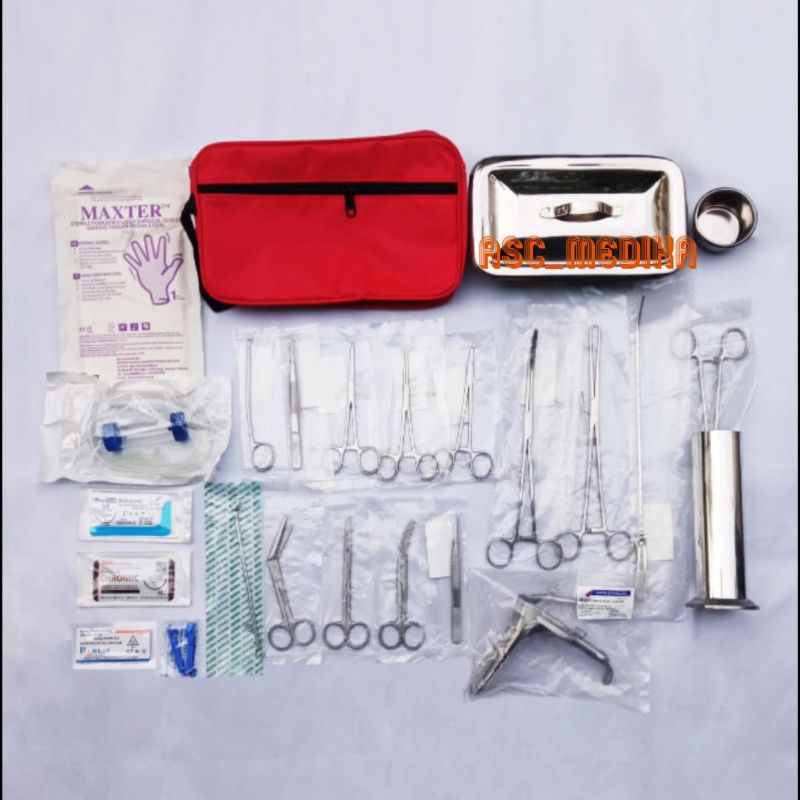 Jual Partus Set 24 item / Peralatan Minimal Praktek Bidan Kit 24 item ...