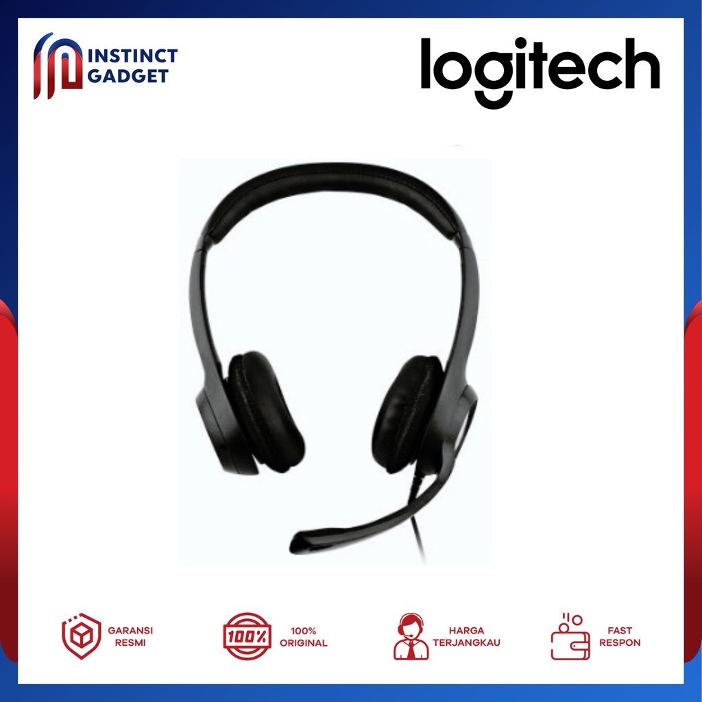 Jual Headset Logitech H390 Wired Stereo with Noise Cancelling ...