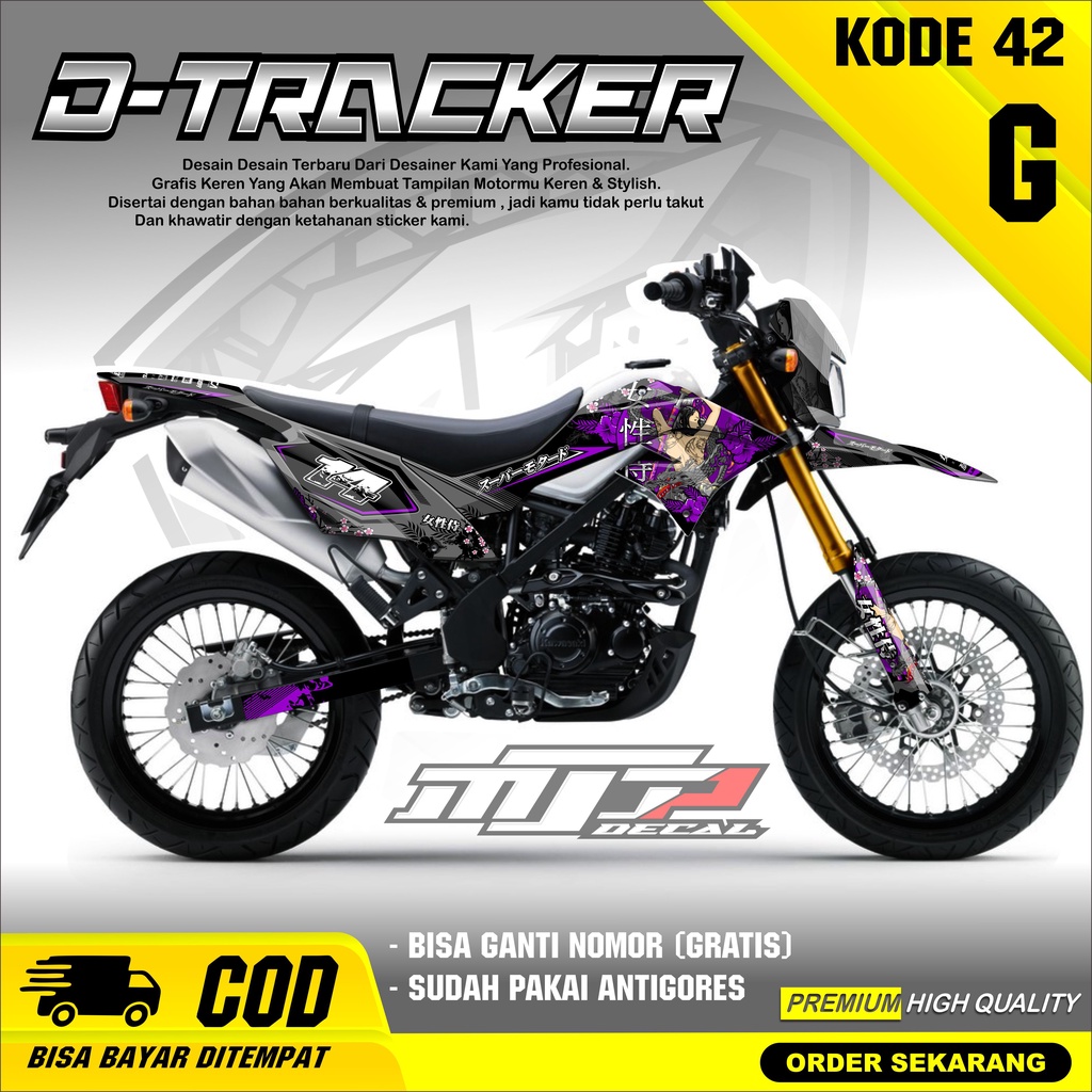 Jual Mtp Decal - Dekal Stiker Motor Custom Dtracker Desain Motif ...