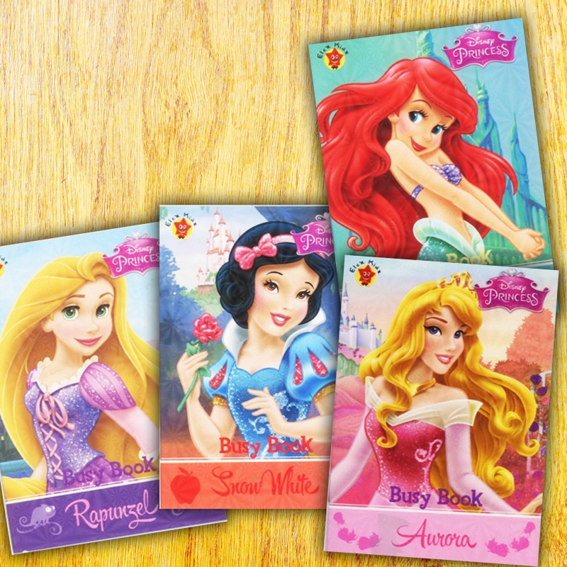 Jual Buku Anak Disney Princess Busy Book - Rapunzel - Ariel - Aurora ...