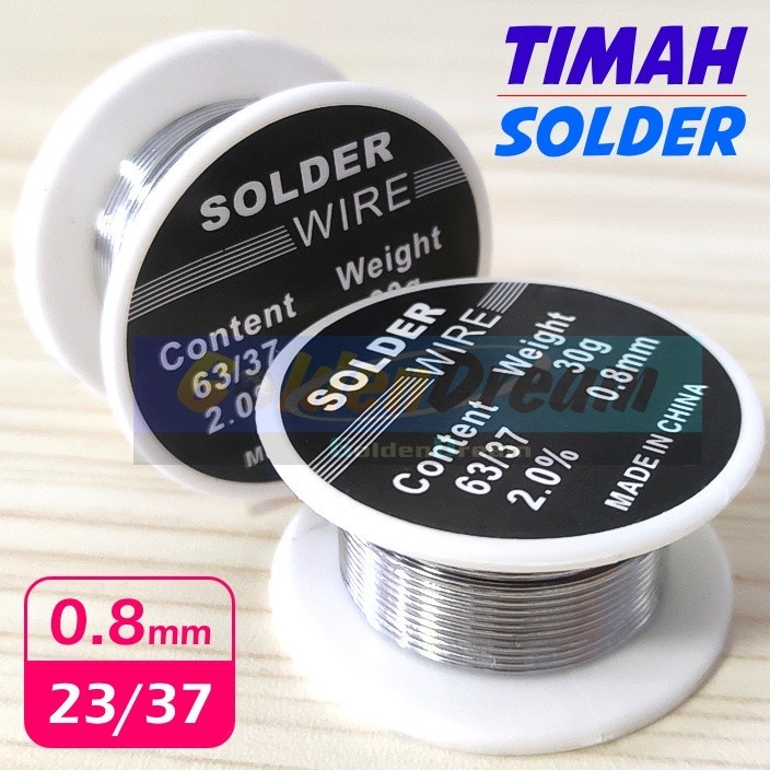 Jual Timah Solder 0.8mm Soldering Tin Lead 0,8 mm Gulung Roll Tenol Rol ...