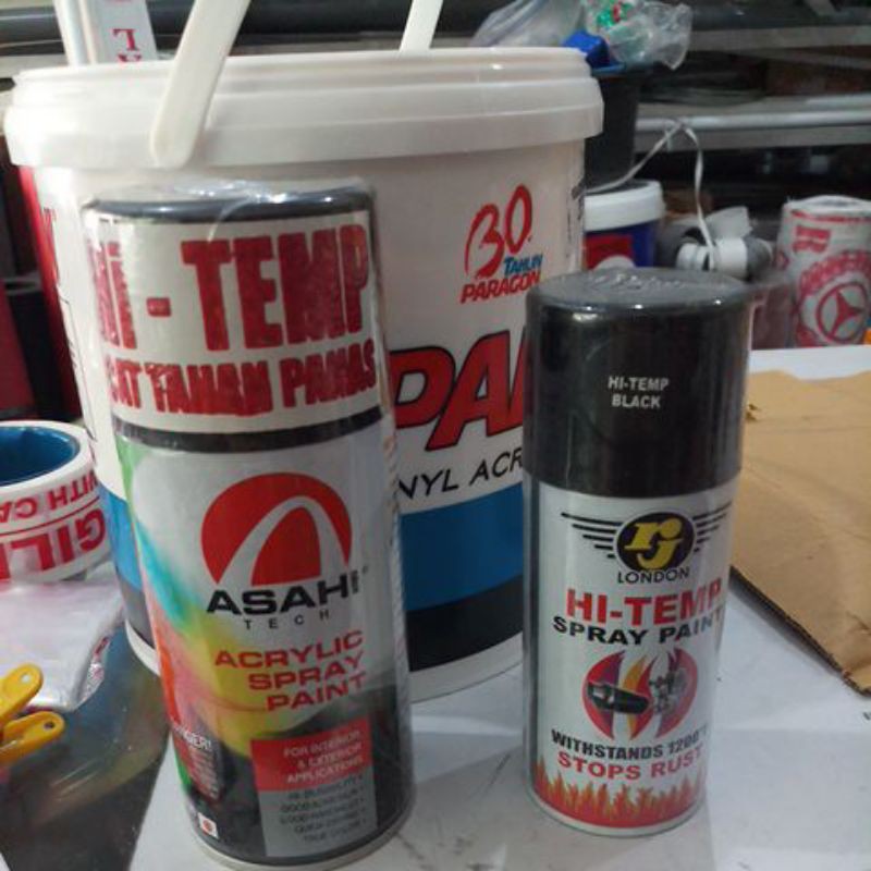 Jual cat spray tahan panas. hi temp acrylic spray paint. Rj london cat semprot tahan panas. cat ...