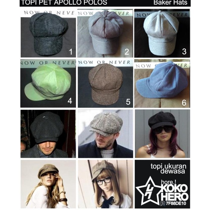 Jual [[COD]] Topi Pet Paper Boy Hat Newsboy Cap Topipet Apolo Mario ...