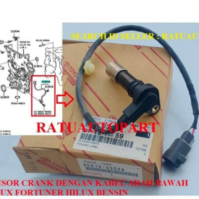 Jual Sensor Crank Shaft Position CKP Hilux Innova Fortuner Bensin ...