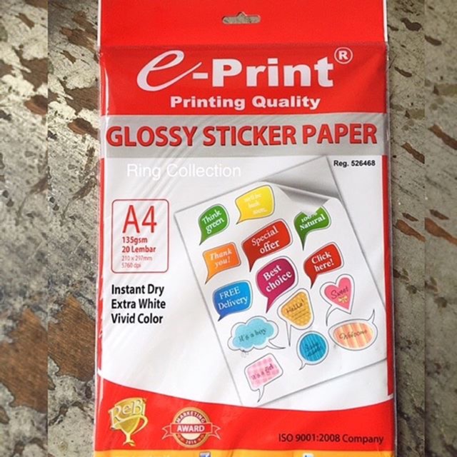Jual sticker paper kertas stiker kertas sticker | Shopee Indonesia