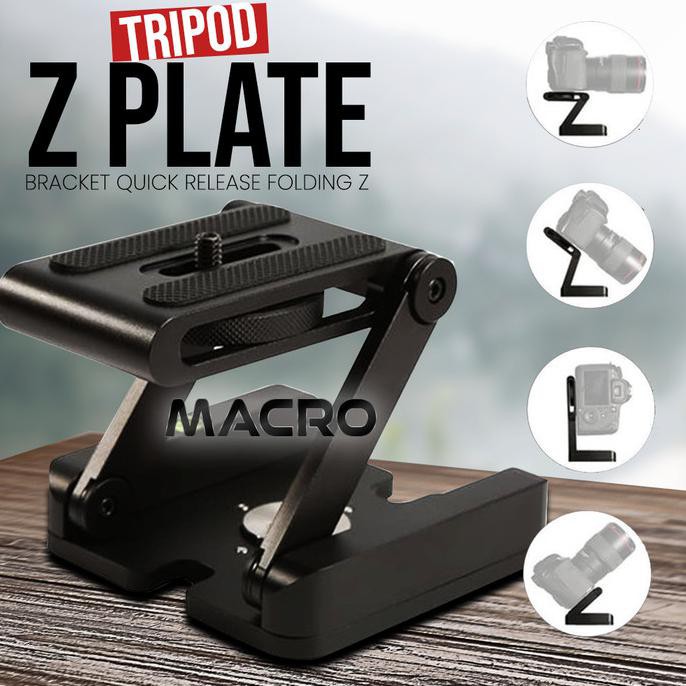 Jual TRIPOD FOLDABLE HEAD Z PLATE BRACKET QUICK RELEASE FOLDING Z ...