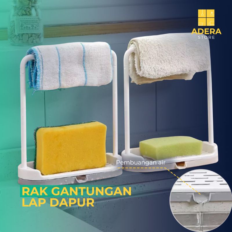 Jual Rak tempat penyimpanan spons lap dapur tempat pengering busa cuci ...