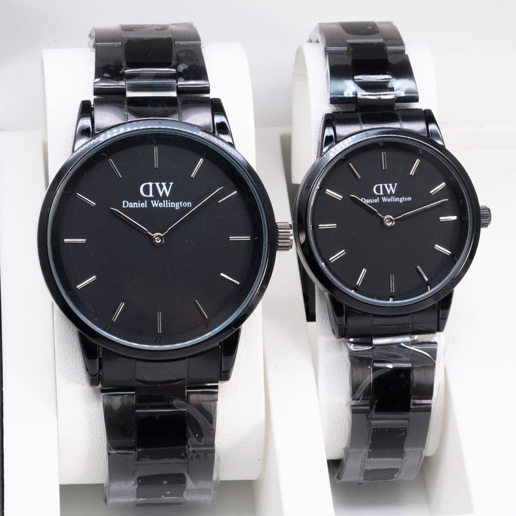 Jual Jam Tangan Wanita & Pria / Couple ICON D4748 Tali Rantai Free Box, Paperbag & Baterai ...