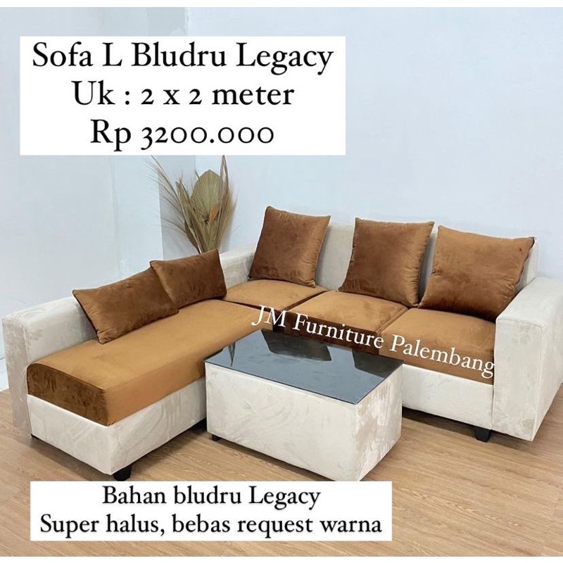 Jual Sofa L Minimalis Bludru Legacy Kombinasi | Shopee Indonesia