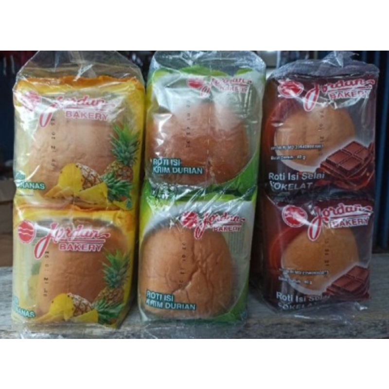 Jual Roti Isi Aneka Rasa Nanas, Coklat Jordan Kemasan 1 Pack Isi 10 Pcs ...
