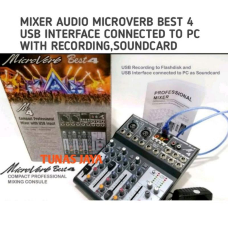 Jual Mixer microverb Best4 BEST4 Bluetooth 4 Channel microverb | Shopee ...