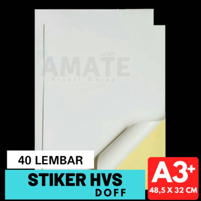 Jual Kertas Sticker Doff HVS A3+ (32 x 48,5 cm) isi 40 Lembar / Stiker ...