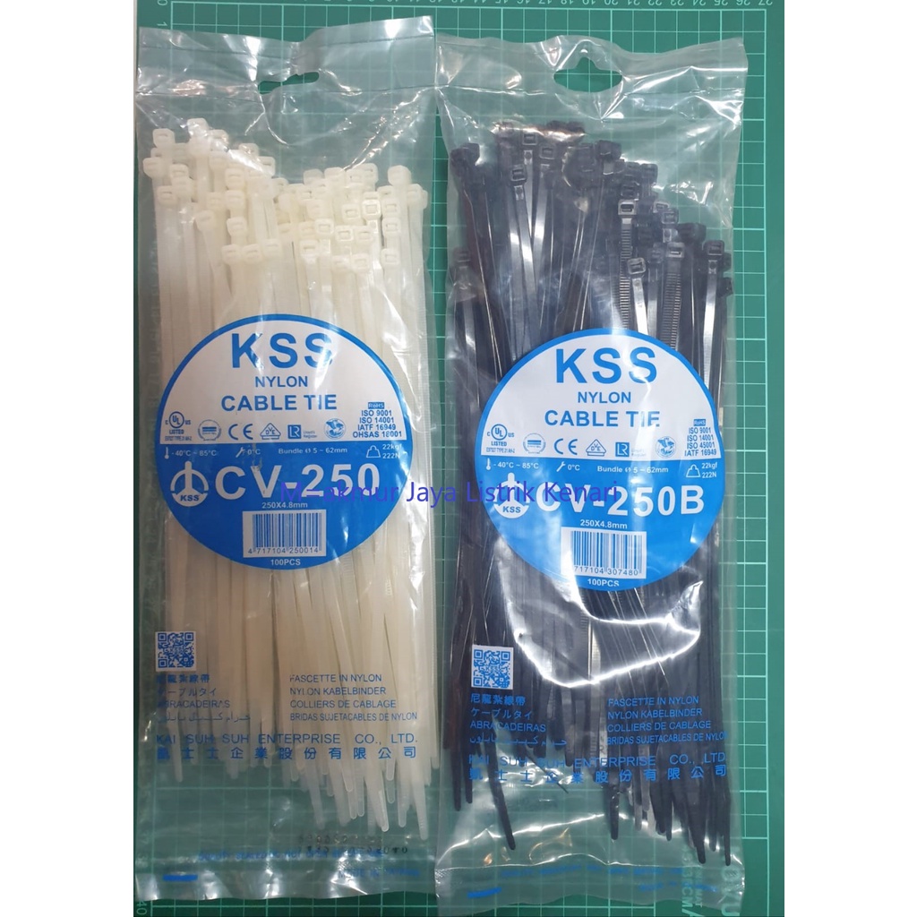 Jual KSS KABEL TIES / KABEL TIS / CABLE TIE CV 250 KSS 25CM CV250 ORI | Shopee Indonesia