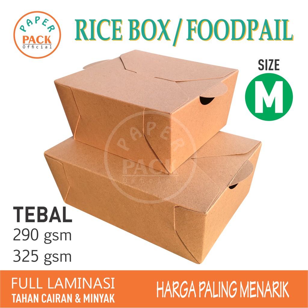 Jual FOOD PAIL M/PAPER RICE BOX/RICEBOWL/DUS MAKANAN/DUS NASI GORENG ...