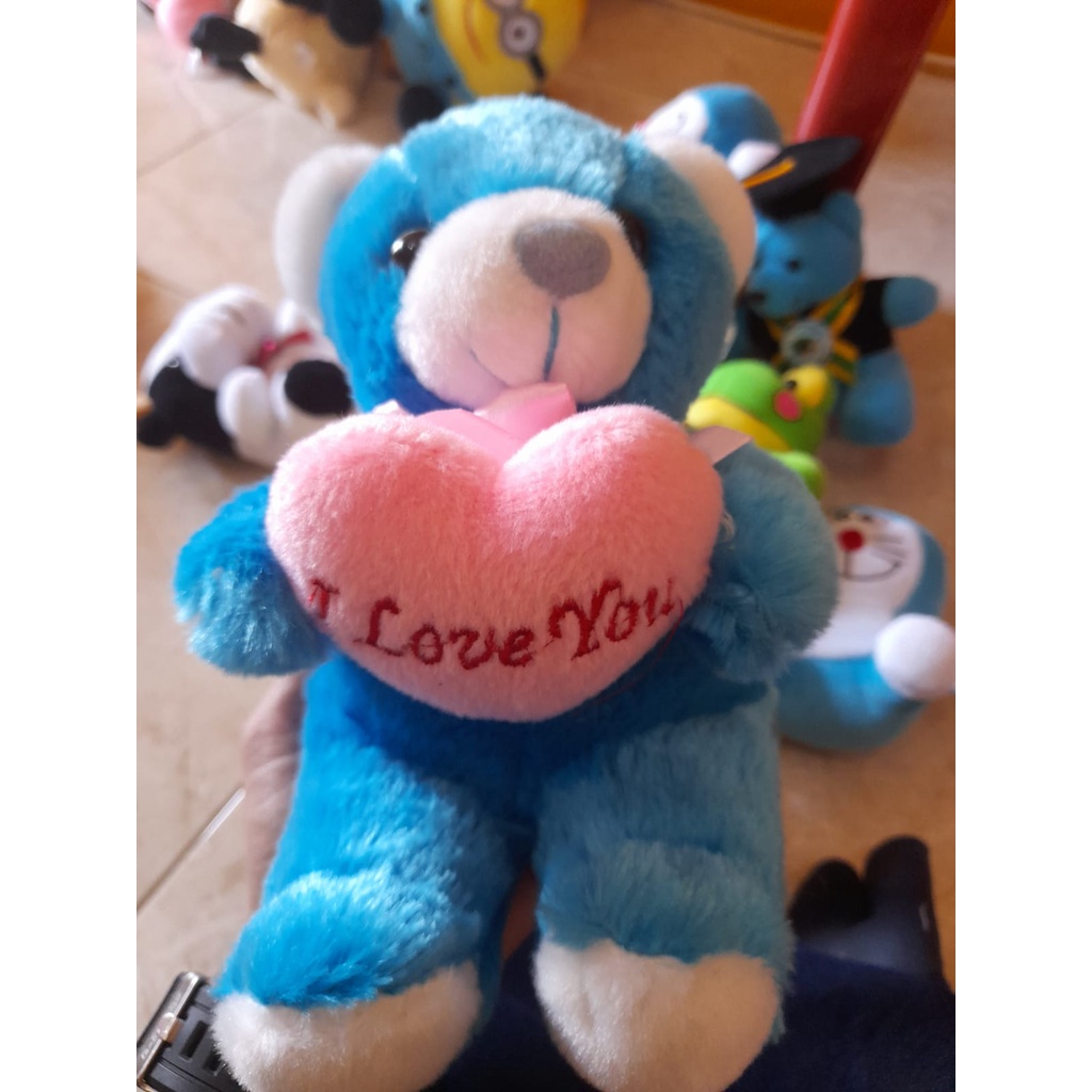 Jual BONEKA BEAR LOVE BIRU | Shopee Indonesia