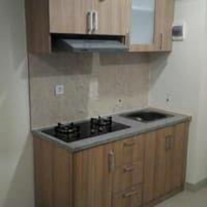 Jual kitchen set minimalis hpl rak piring rak dapur ukuran atas bawah ...