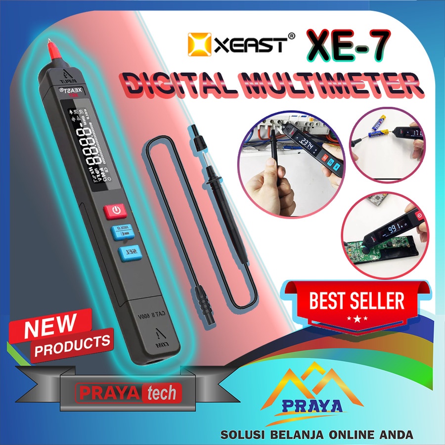Jual DIGITAL PEN MULTIMETER XE7 XE 7 XEAST PEN MINI NON CONTACT 6000 ...