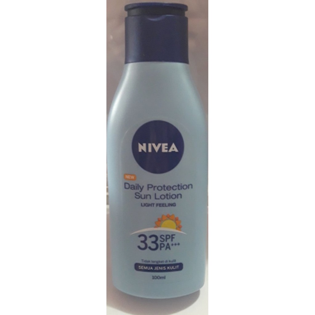 Jual Nivea Daily Protection Sun Lotion SPF 33 PA 100ml | Shopee Indonesia