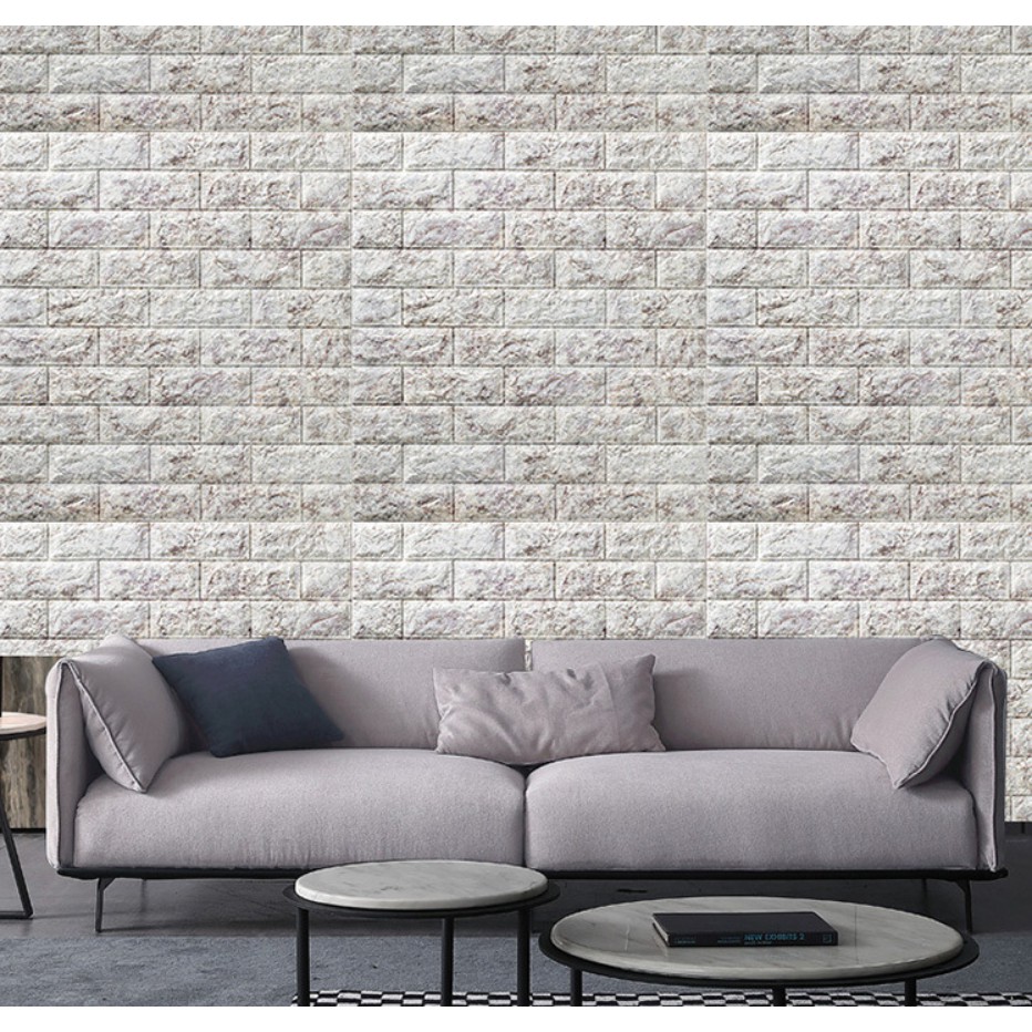 Jual HL0201 Wallpaper Dinding Foam 3D Kecil Motif Bata Gradientwalpaper ...