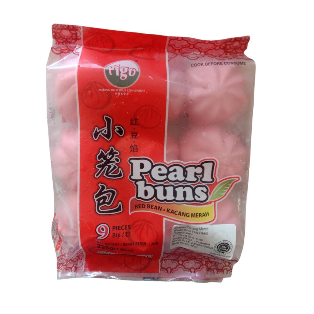 Jual FIGO PEARL BUNS RED BEAN ISI 9 PIECES / BAKPAO KACANG MERAH ...