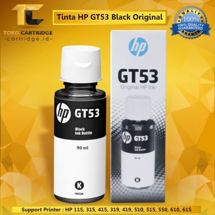 Jual Tinta Inkjet Original HP GT 51 black GT51 gt51b MOH57AA Hitam gt ...