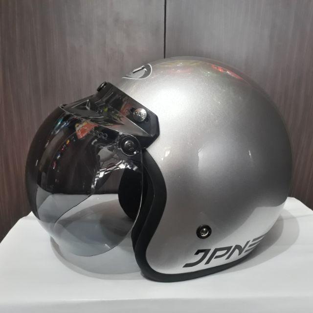 Jual Helm Bogo Retro Silver Metalic | Shopee Indonesia