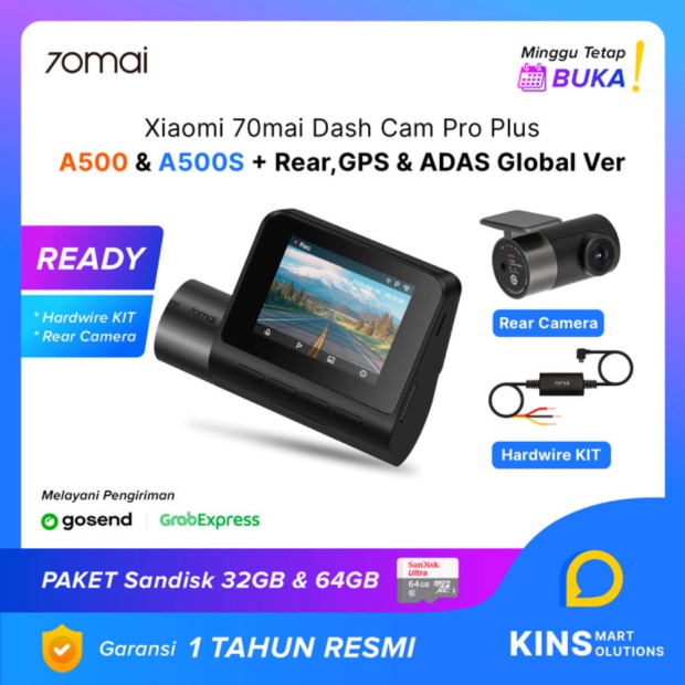 Jual Unik 70mai Dash Cam PRO PLUS A500 Camera - GPS ADAS International ...