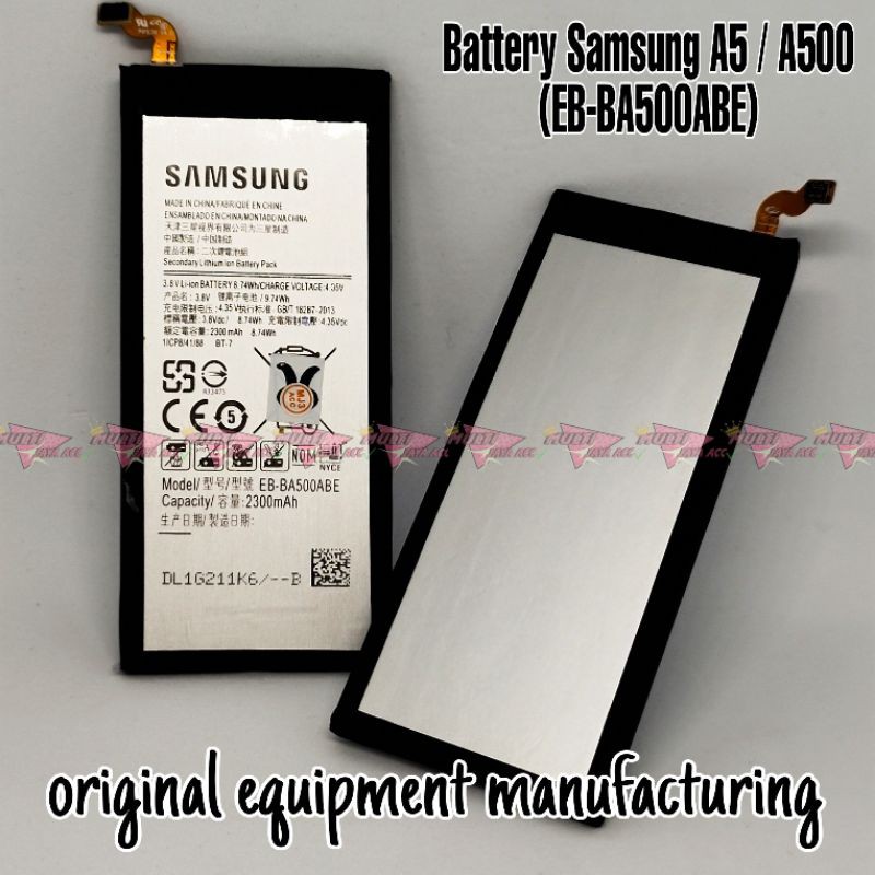 Jual Baterai/Batre/Battery Samsung A5 / A500 (EB-BA500ABE) ORI | Shopee ...